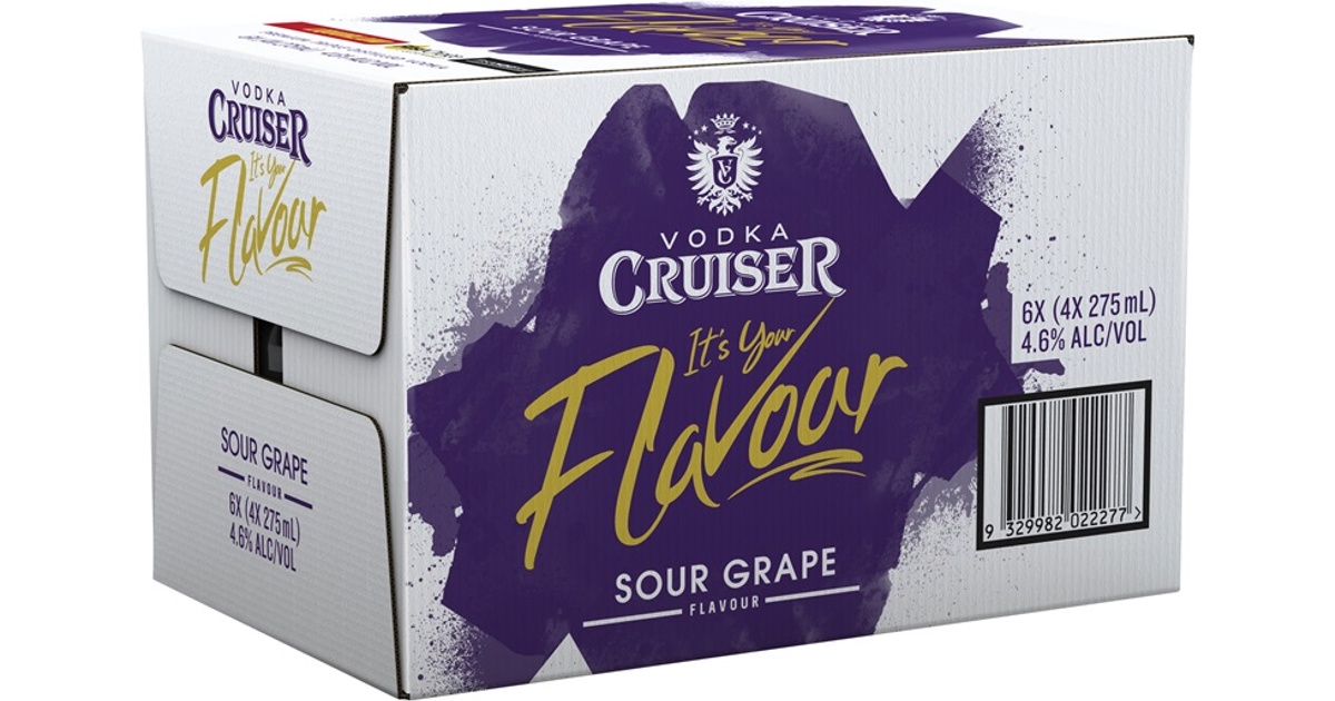 Vodka Cruiser Sour Grape - Best Prices & Price History - Midday Somewhere