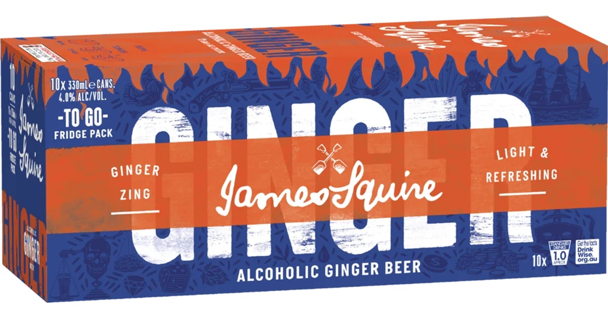 James Squire Ginger Beer 10 Pack 330mLx3 - Best Prices & Price History ...
