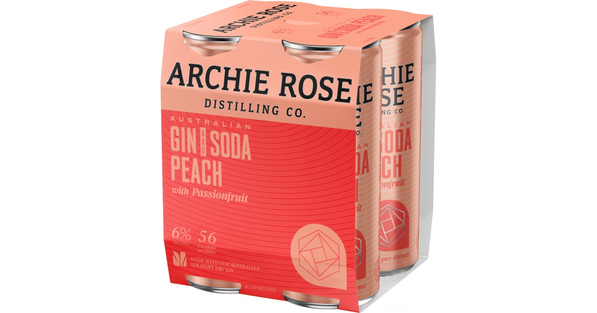 Archie Rose Distilling Co. Straight Dry Gin & Peach Soda with ...